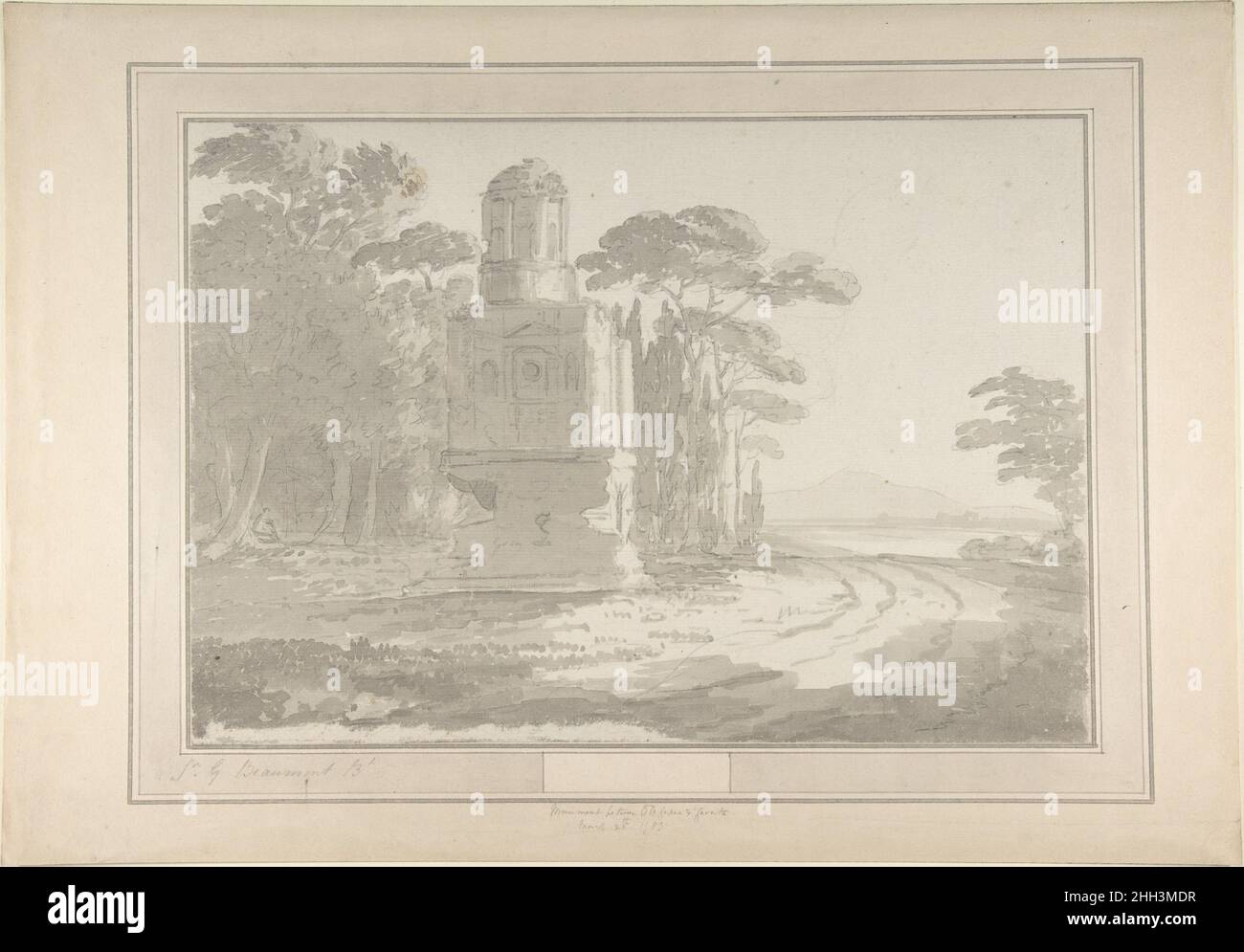 Italian Landscape with a Tomb 1783 Sir George Howland Beaumont British ...