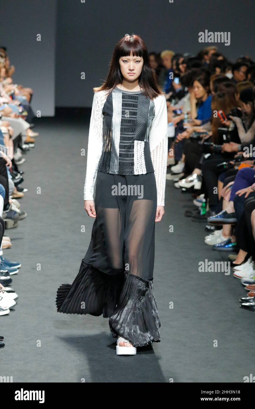 Model cat walk on the runway during an Seoul Fashion Week KAAL E.SUKTAE ...