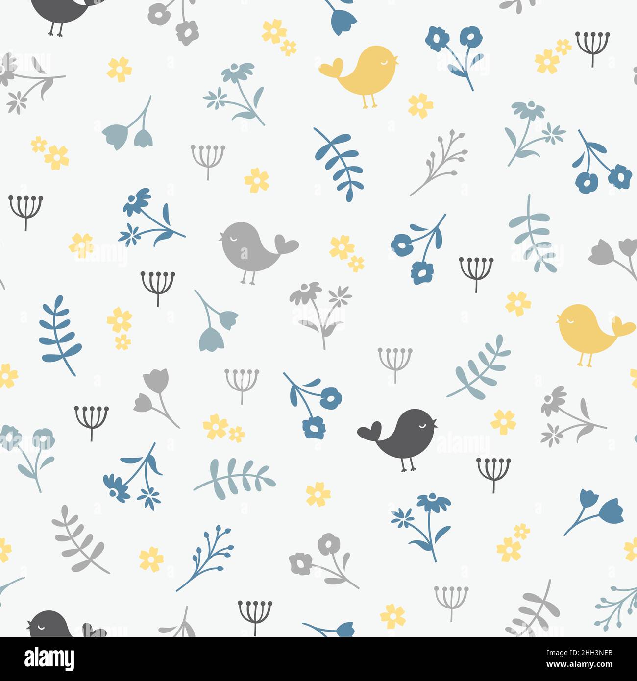 Random seamless spring pattern Stock Vector Images - Alamy