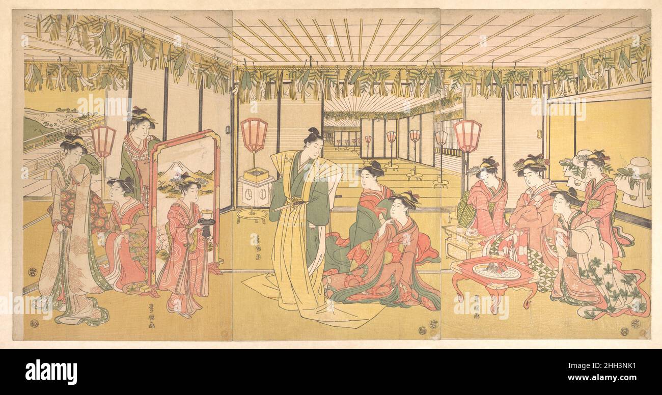 New Year's Celebration in a Large Mansion ca. 1791 Utagawa Toyokuni I ...