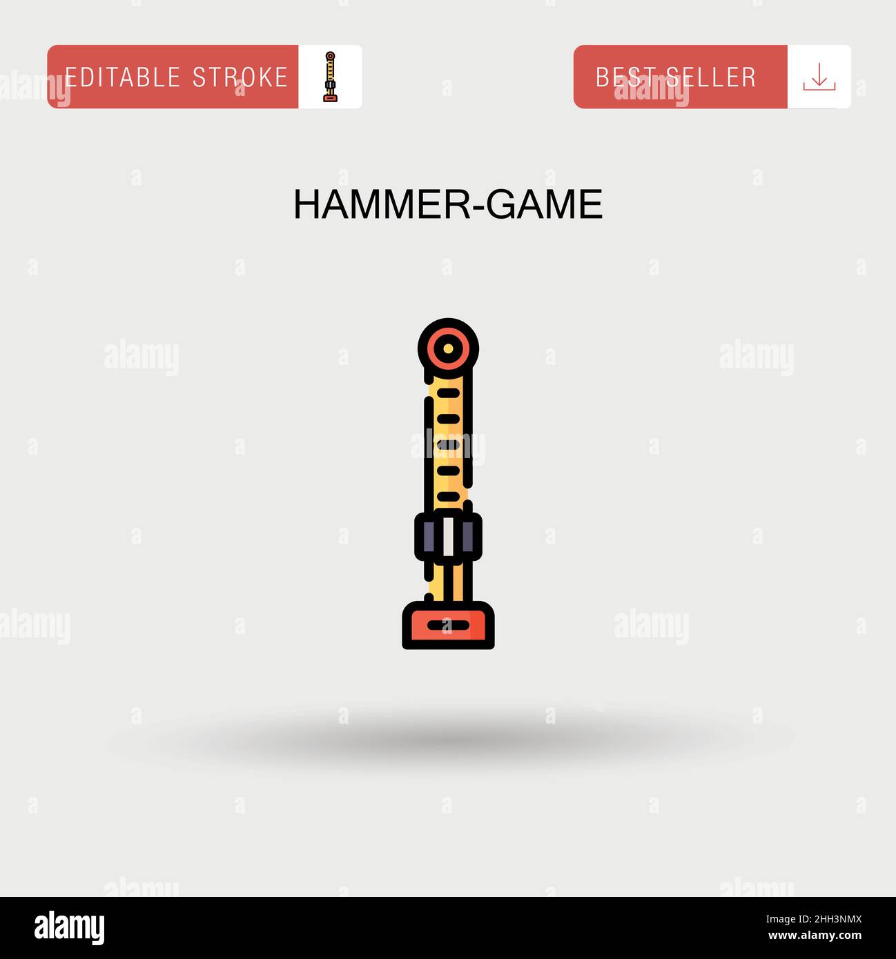 Carnival game hit bell Stock Vector Images - Alamy