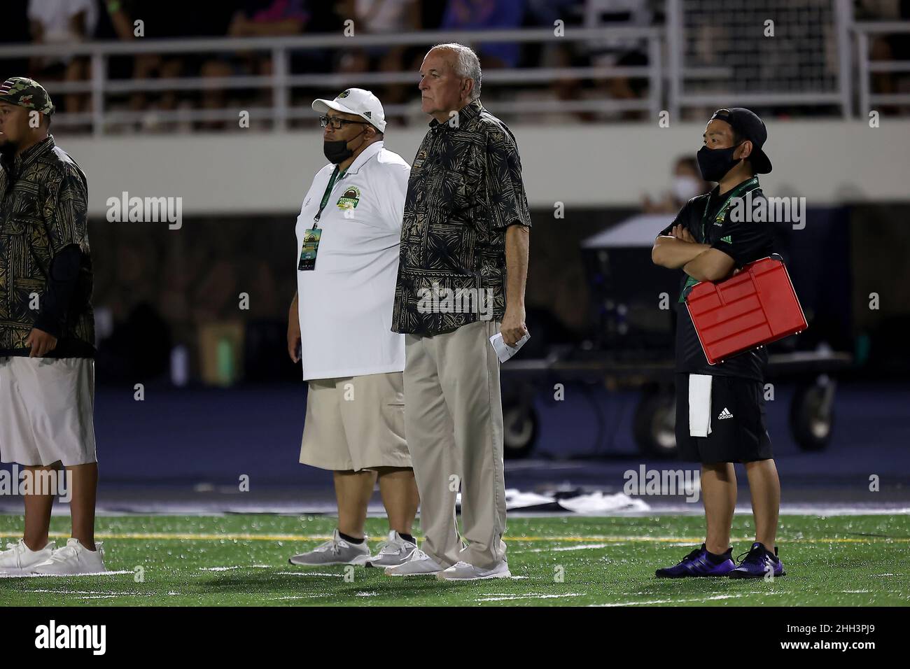 January 22, 2022 - Team Mauka head coach June Jones during the ...
