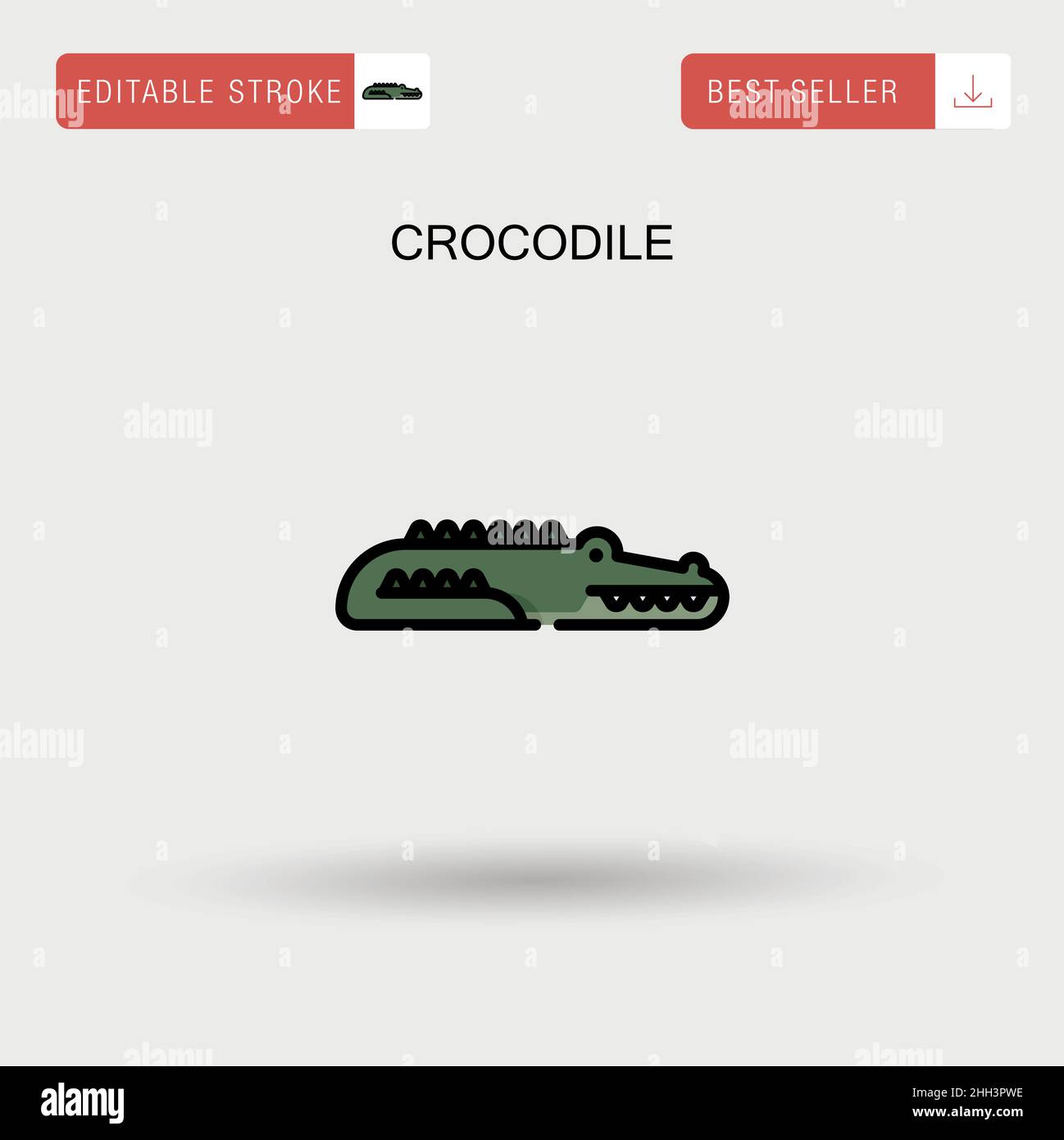 Black crocodile graphic icon hi-res stock photography and images - Alamy