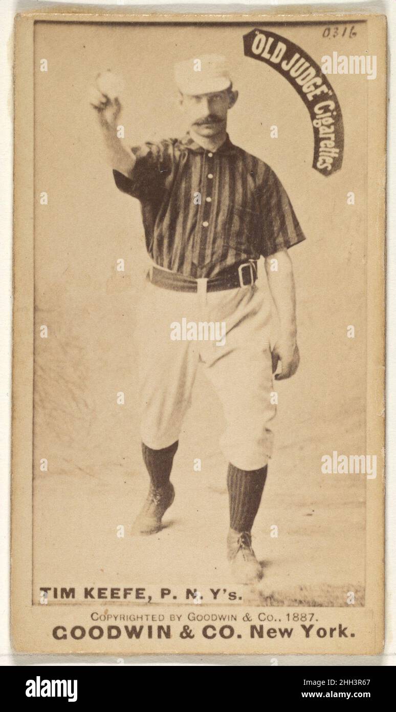 Timothy John "Tim" Keefe, Pitcher, New York, from the Old Judge series ...