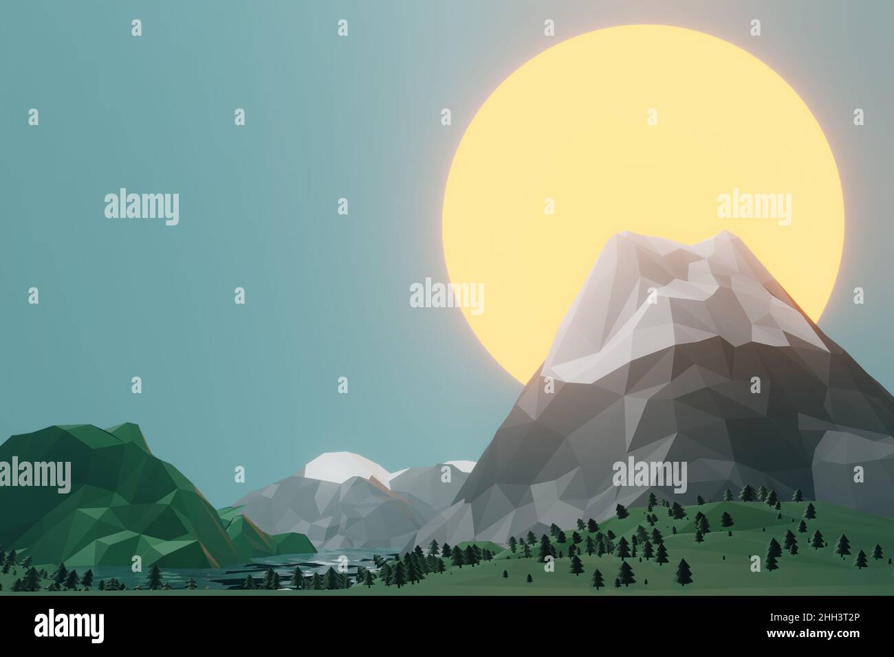 Polygon Landscape Wallpaper