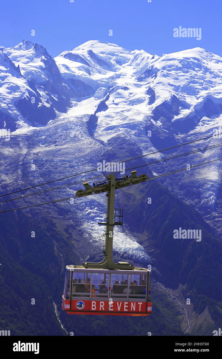 France, Haute Savoie ( 74 ), Chamonix, the cable car of Brevent in ...