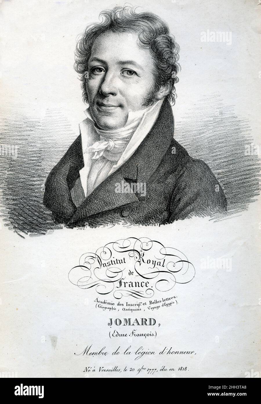 Portrait de Edme Francois Jomard 1777- 1862 ingenieur-geographe et ...