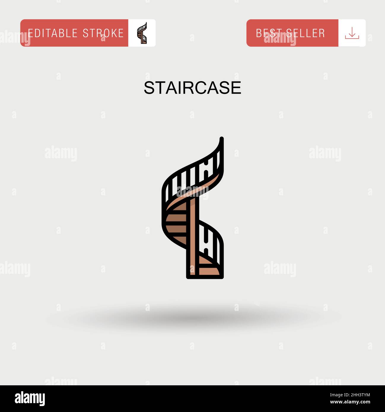 Old stairs house staircase Stock Vector Images - Alamy