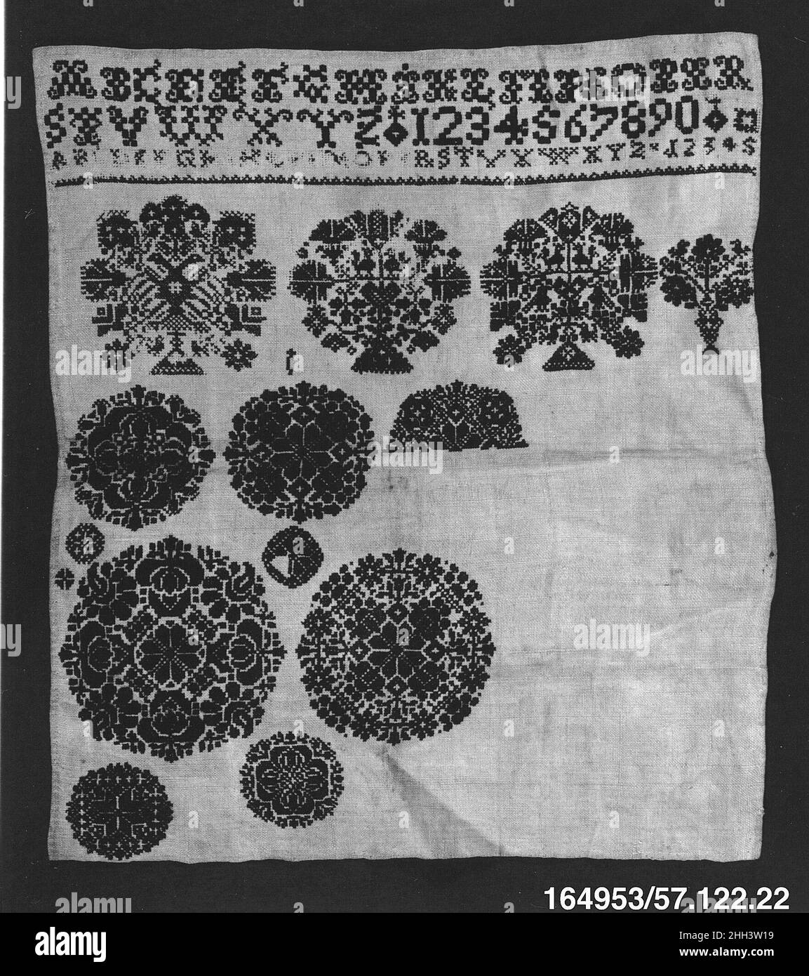Sampler early 19th century German, Vierlande. Sampler 227955 Stock ...
