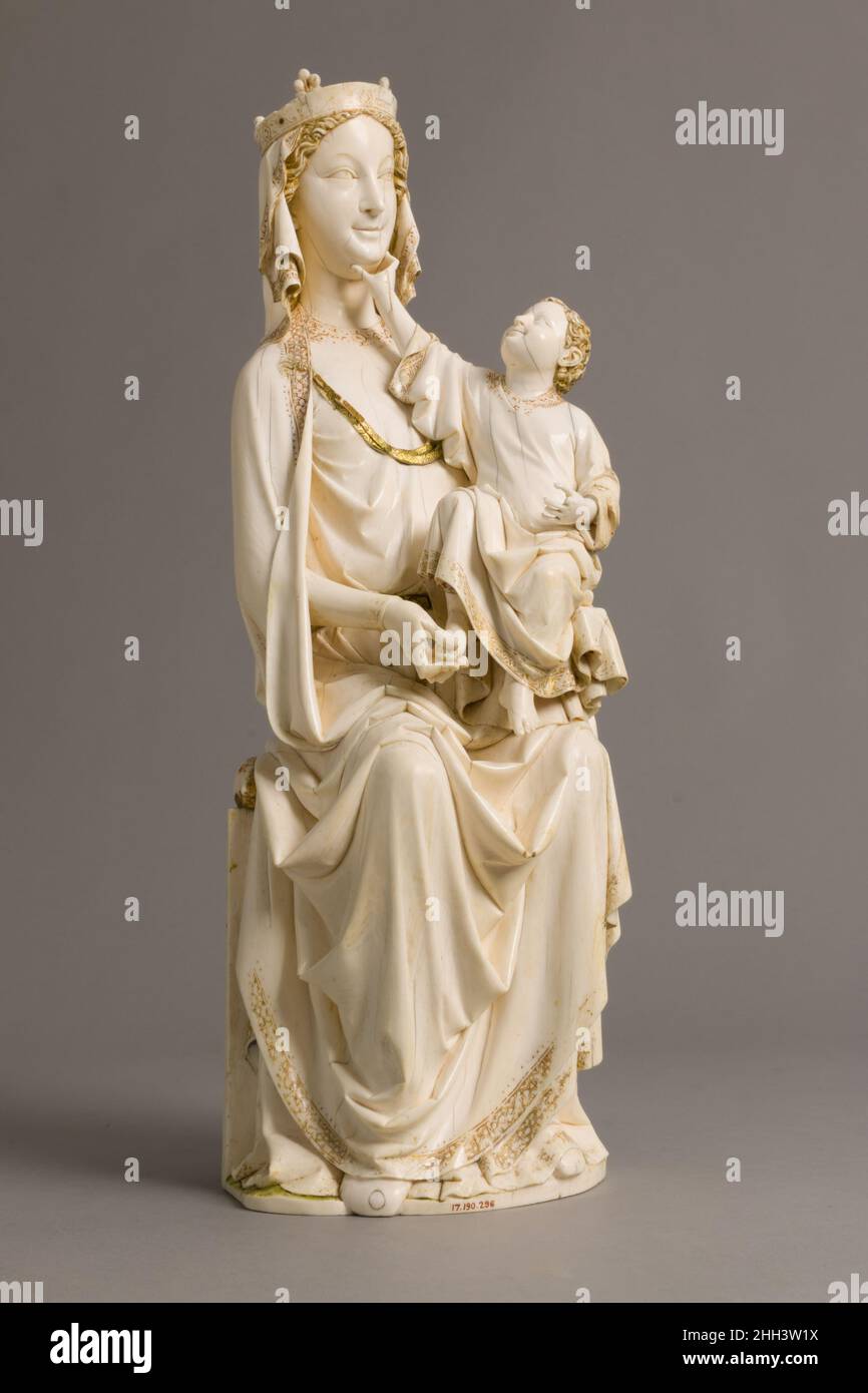 Enthroned Virgin and Child ca. 1275–1300 French This monumental ivory ...