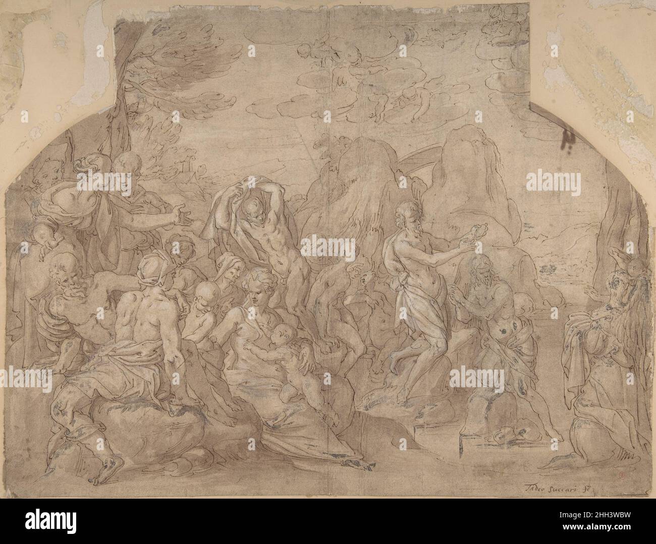 Baptism of Christ 16th century Maerten de Vos Netherlandish. Baptism of ...