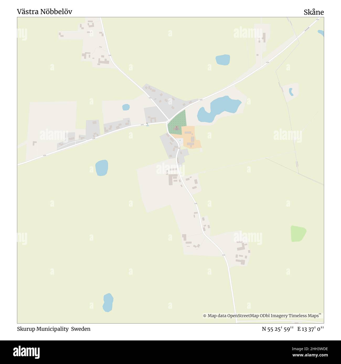 Västra Nöbbelöv, Skurup Municipality, Sweden, Skåne, N 55 25' 59'', E ...