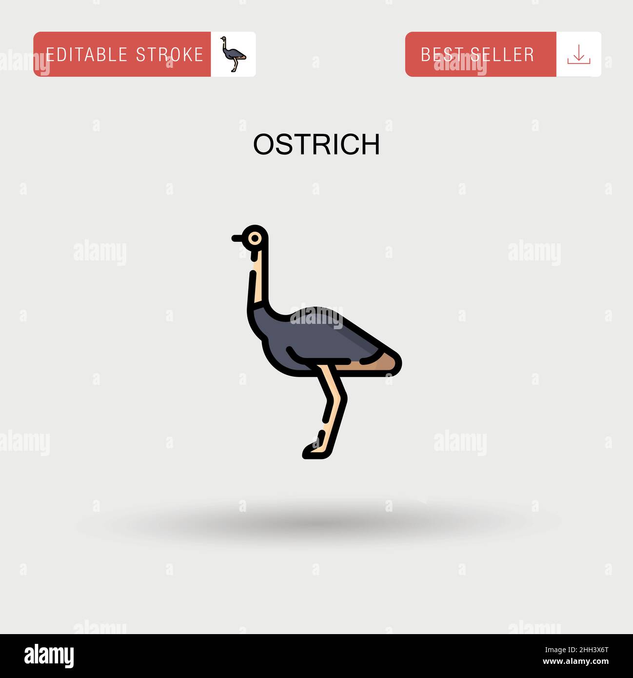 Ostrich animal face Stock Vector Images - Alamy