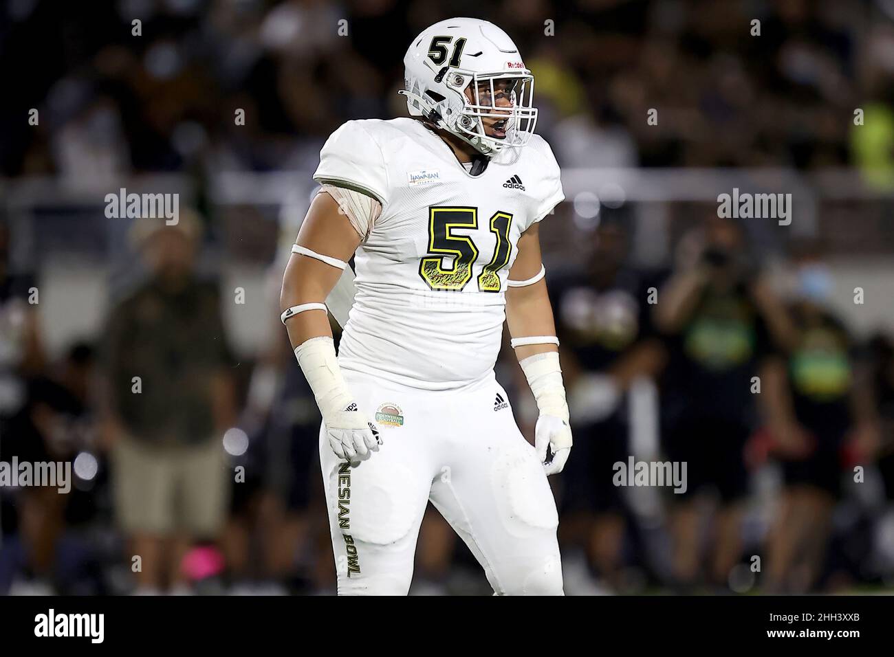 January 22, 2022 - Team Makai defensive lineman Jaxson Moi #51 ...