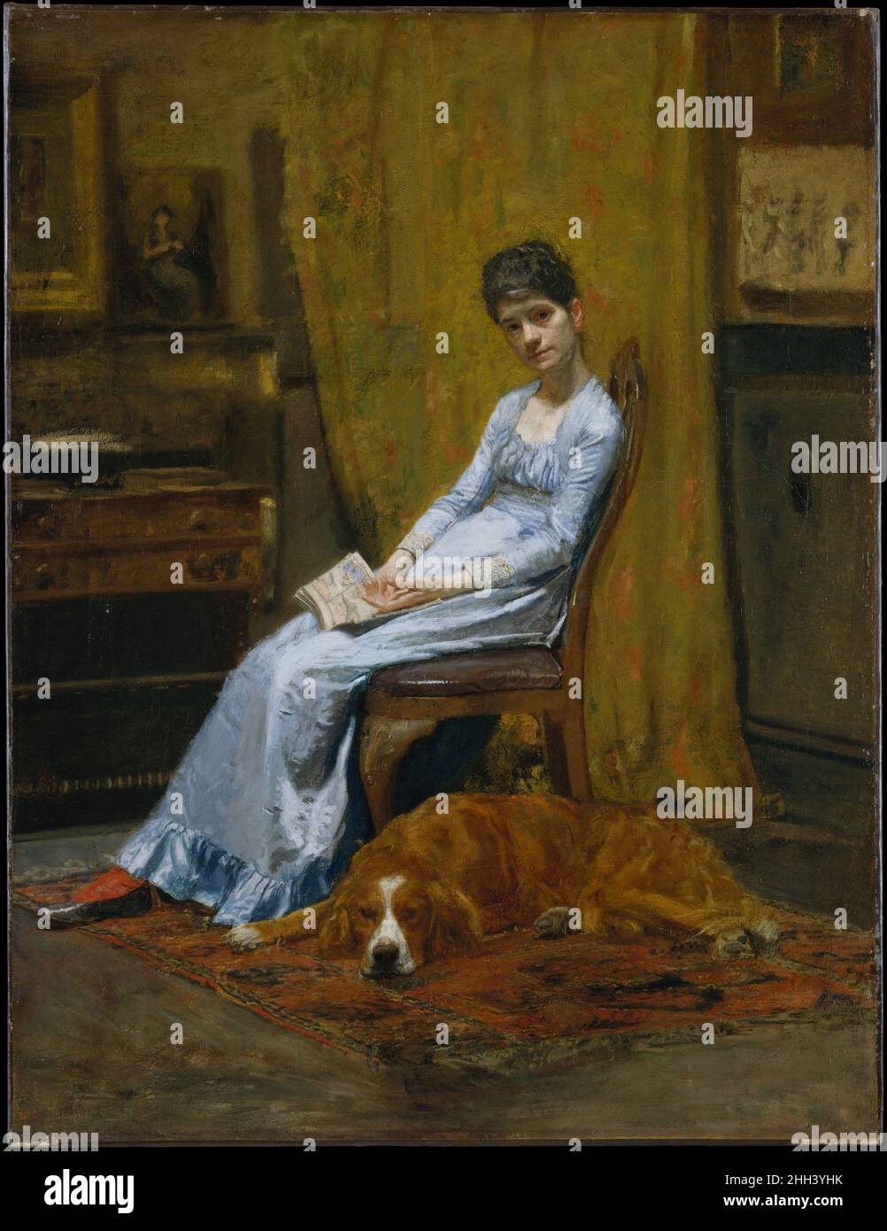 The Artist's Wife and His Setter Dog ca. 1884–89 Thomas Eakins American Eakins began this ...