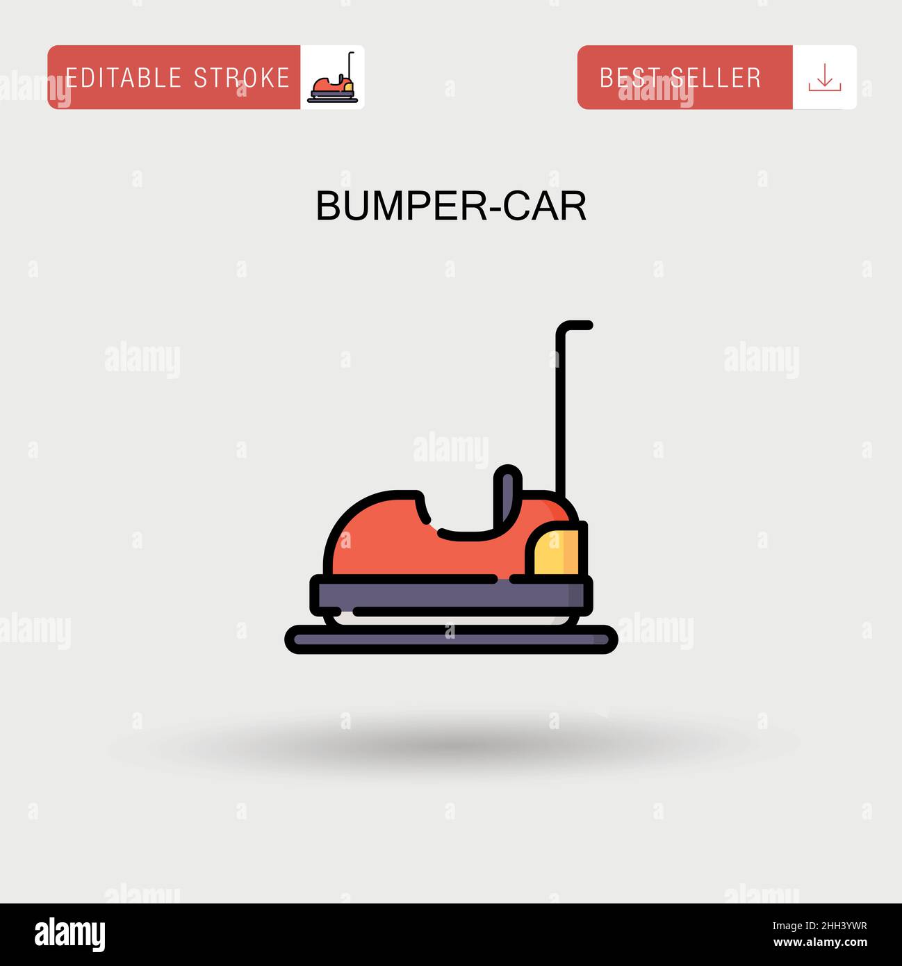 Bumper-car Simple vector icon Stock Vector Image & Art - Alamy