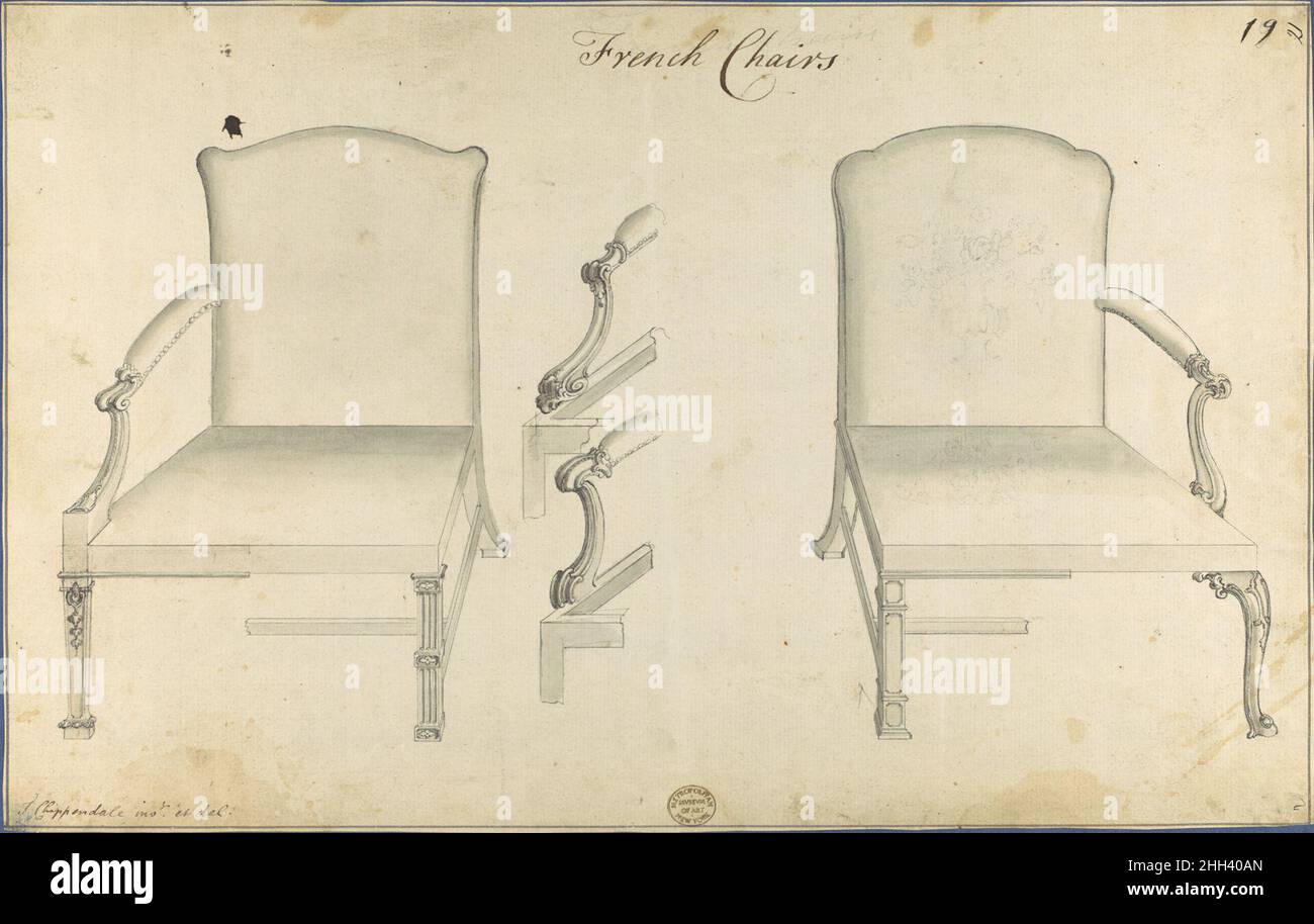 Chippendale drawings for chairs hi-res stock photography and images - Alamy