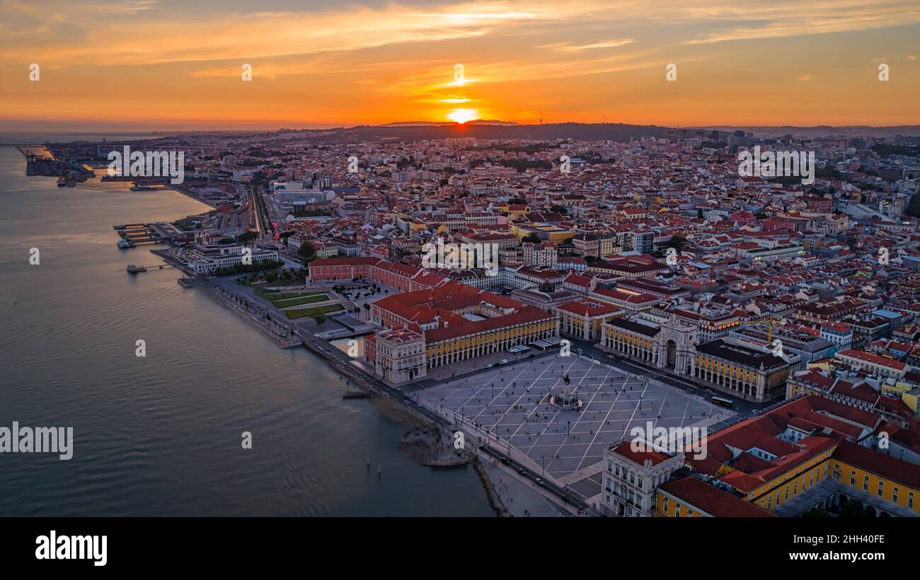 Aerial view of Lisbon , Portugal Stock Photo - Alamy