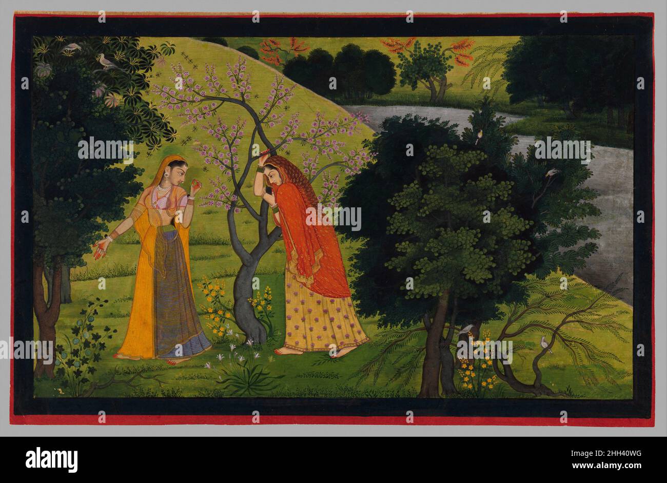 "Radha with Her Confidant, Pining for Krishna", Folio from the "Second ...