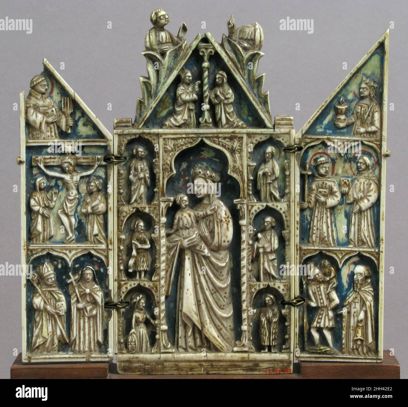 Triptych with Virgin and Child and Saints 15th century (?) Italian ...