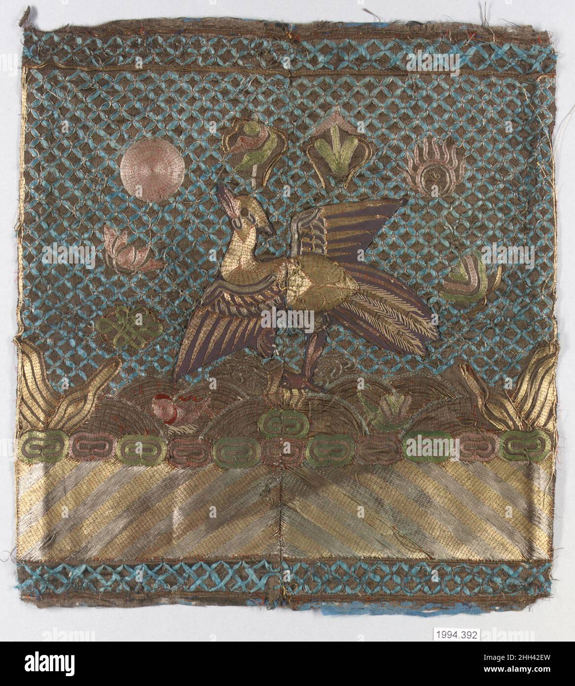 Embroidered Rank Badge for Civil Official 19th century China ...