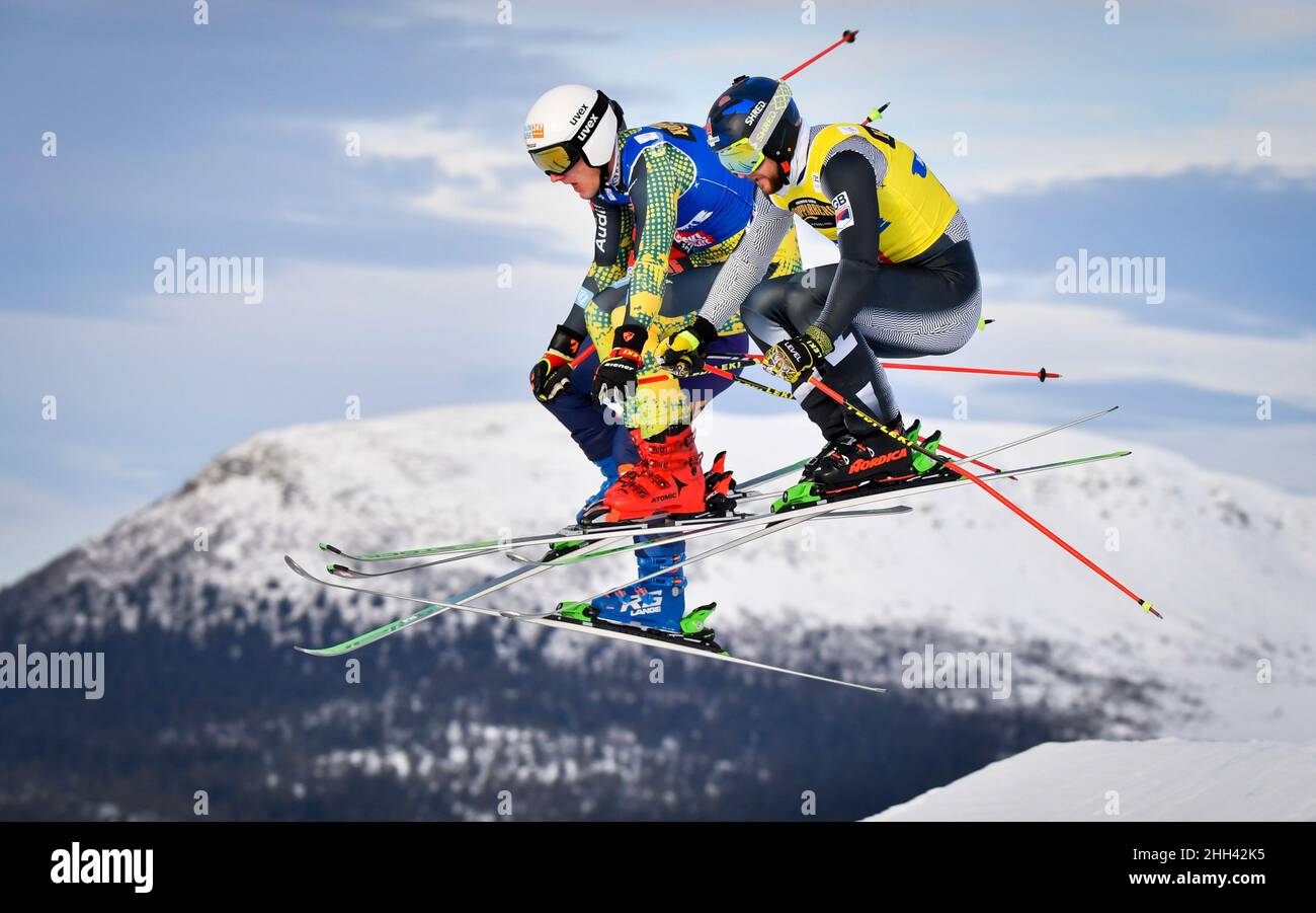 Idre Sweden 23rd Jan 2022 Daniel Bohnacker L Of Germany And idre-sweden-23rd-jan-2022-daniel-bohnacker-l-of-germany-and