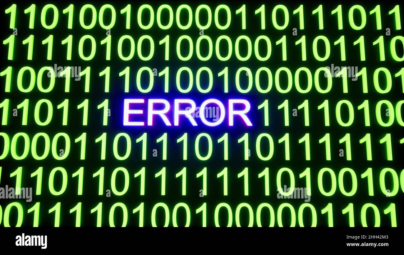 Cyber neon ERROR Abstract digital animation alarm warning attention ...