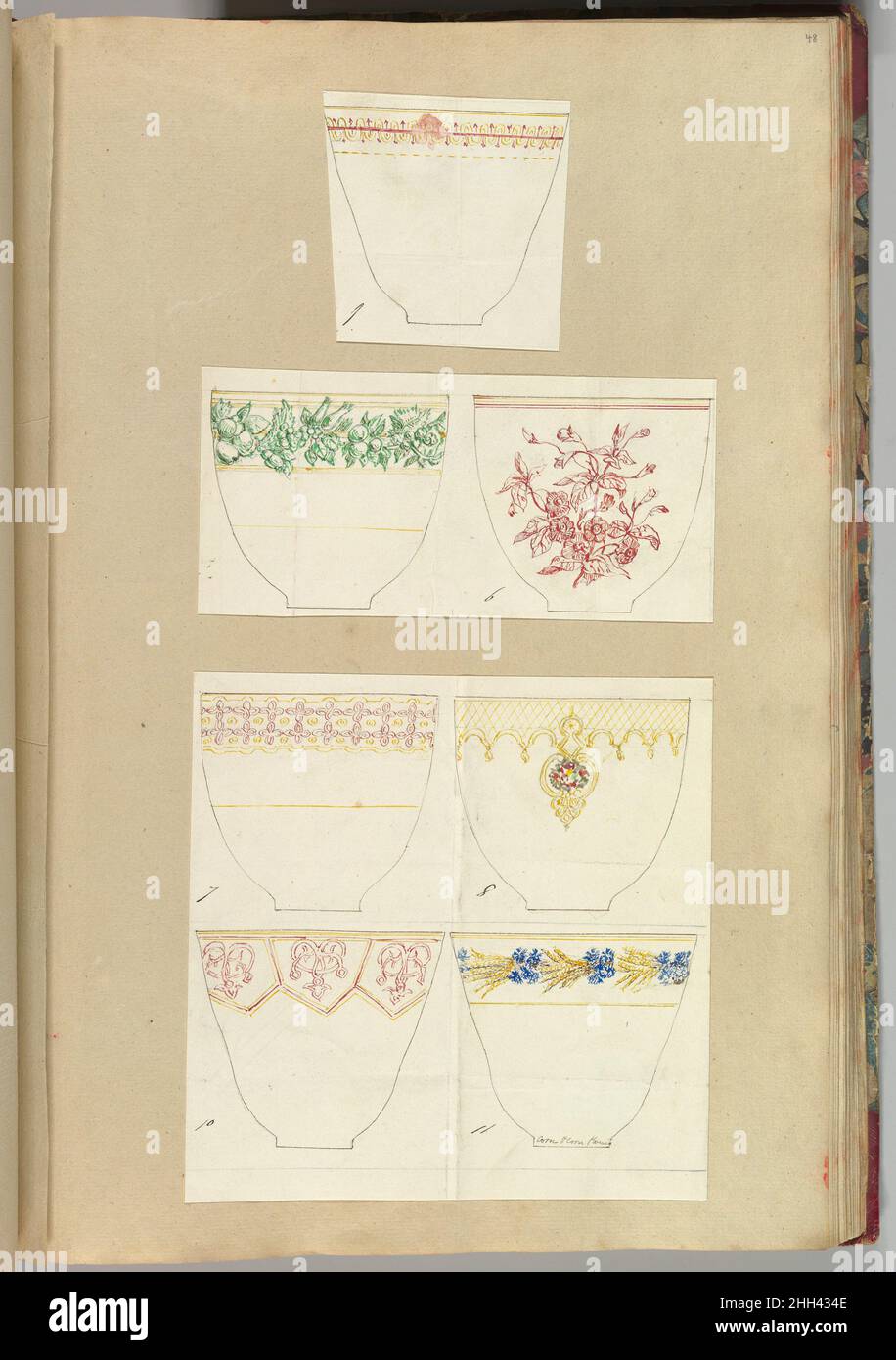 Seven Designs for Decorated Cups 1845–55 Alfred Henry Forrester [Alfred ...