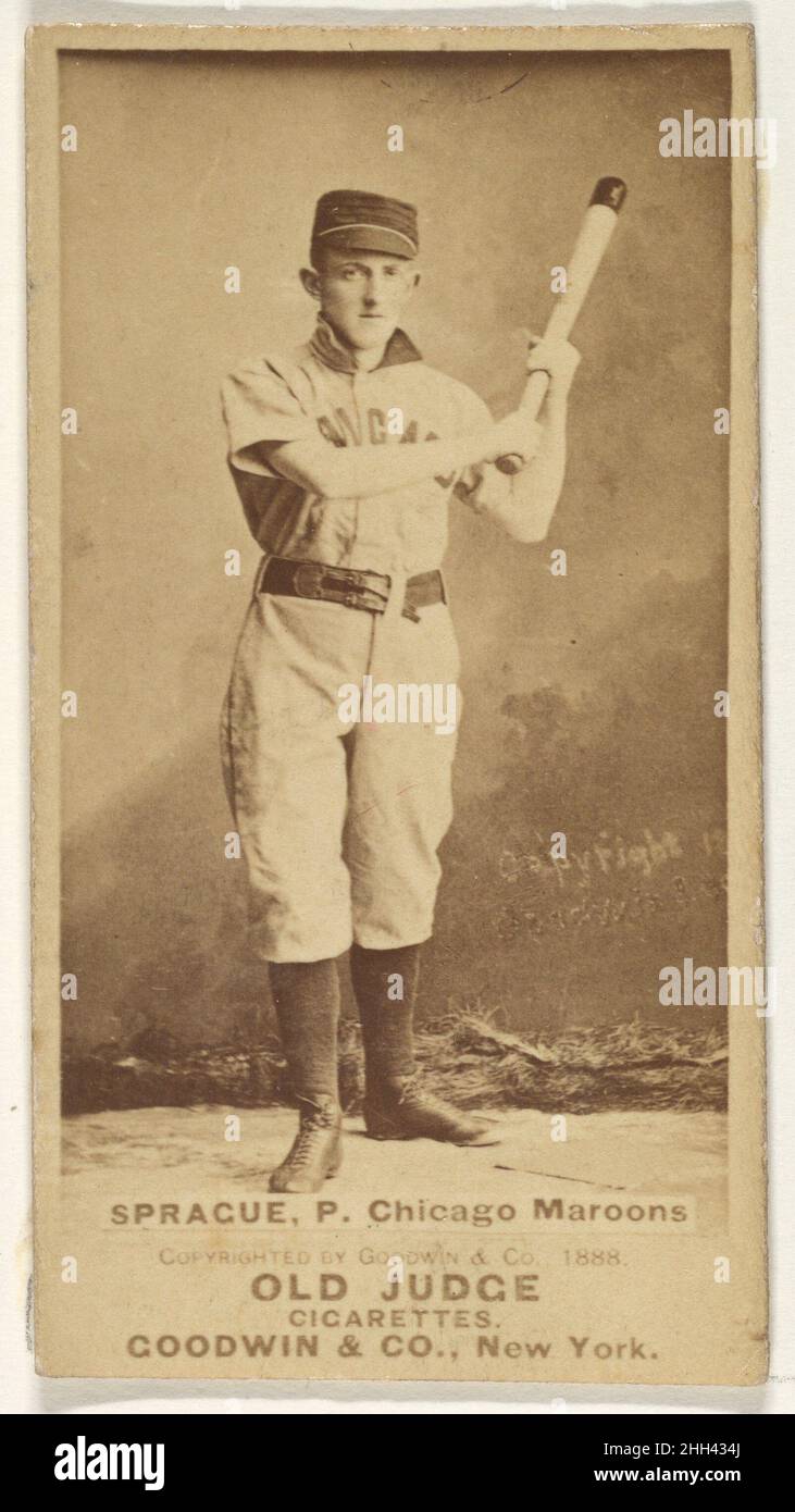 Sprague, Pitcher, Chicago, from the Old Judge series (N172) for Old ...
