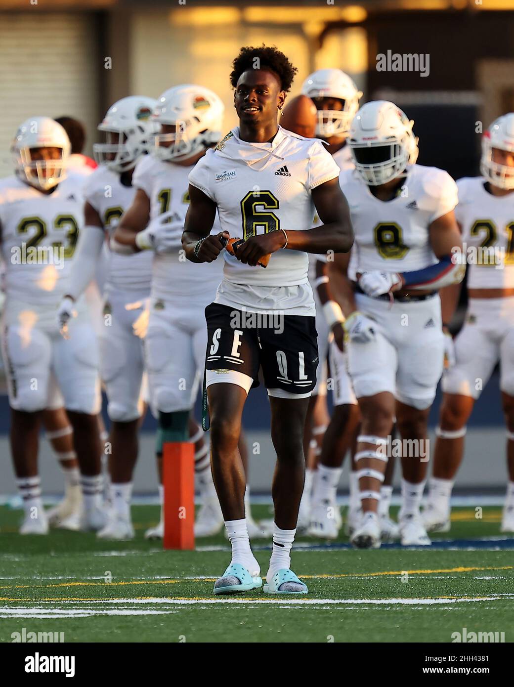 January 22, 2022 - Team Makai wide receiver Andre Greene Jr. #6 (St ...