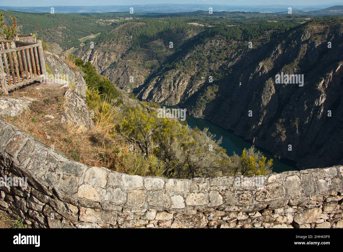 View of Canyon del Sil from Balcones de Madrid in Parada de Sil in ...