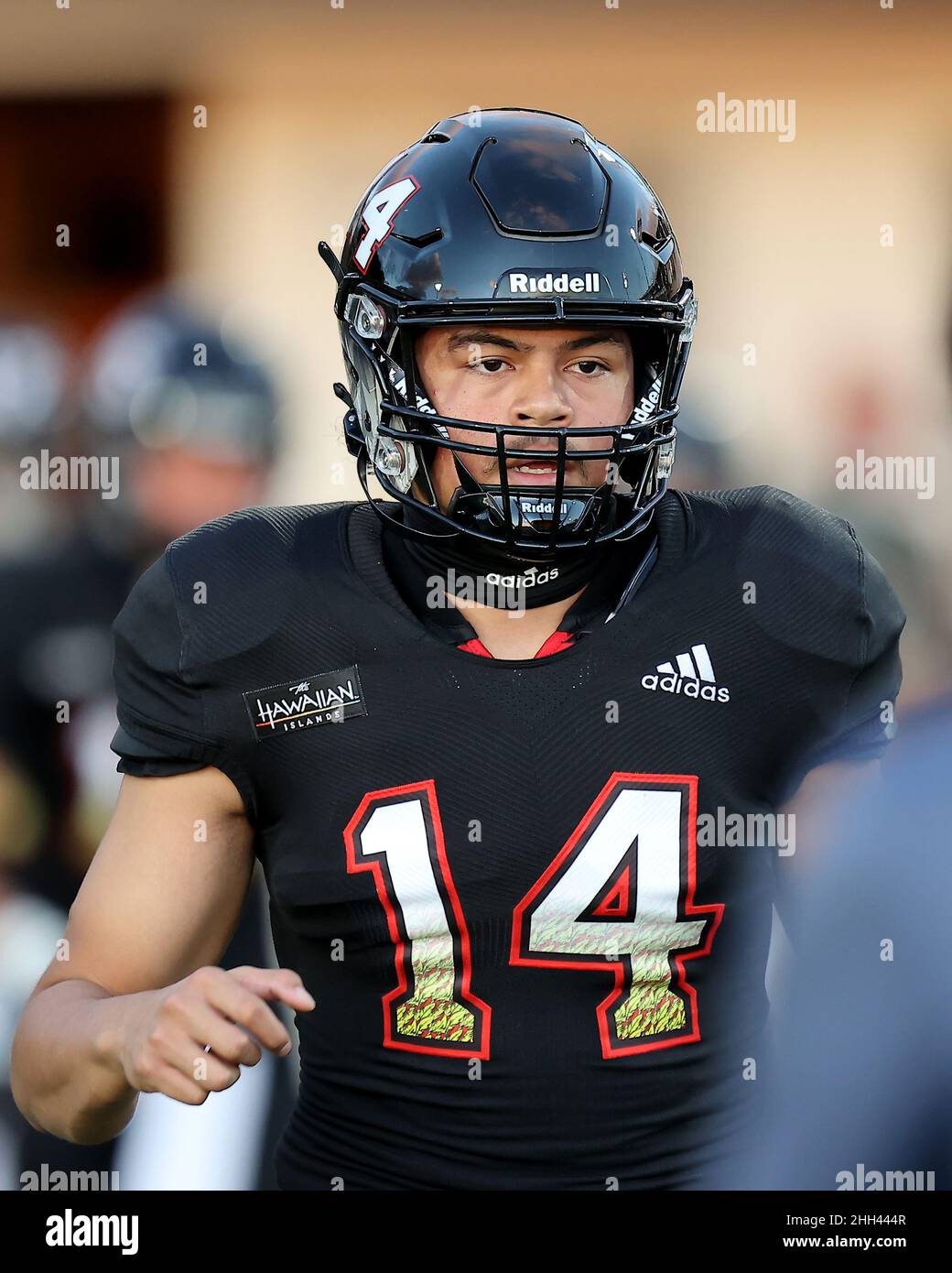 January 22, 2022 - Team Mauka quarterback Jayden Maiava #14 (Liberty HS ...