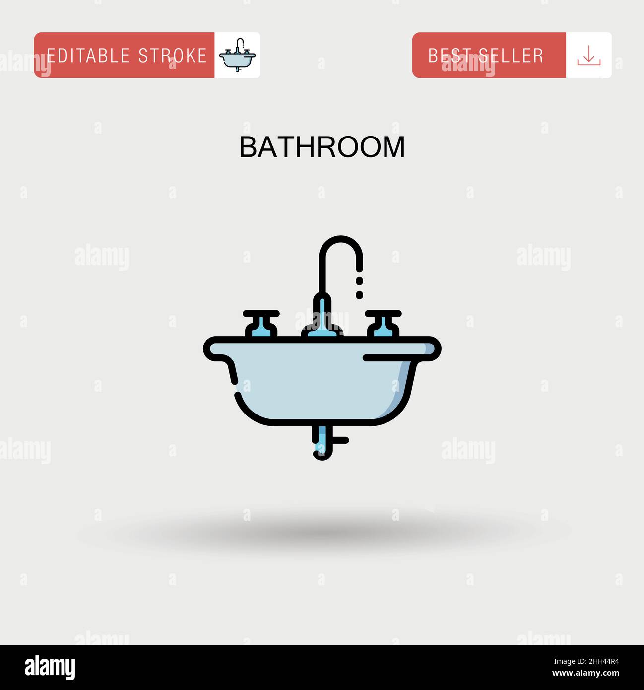 Modern bathroom interior wall Stock Vector Images - Alamy
