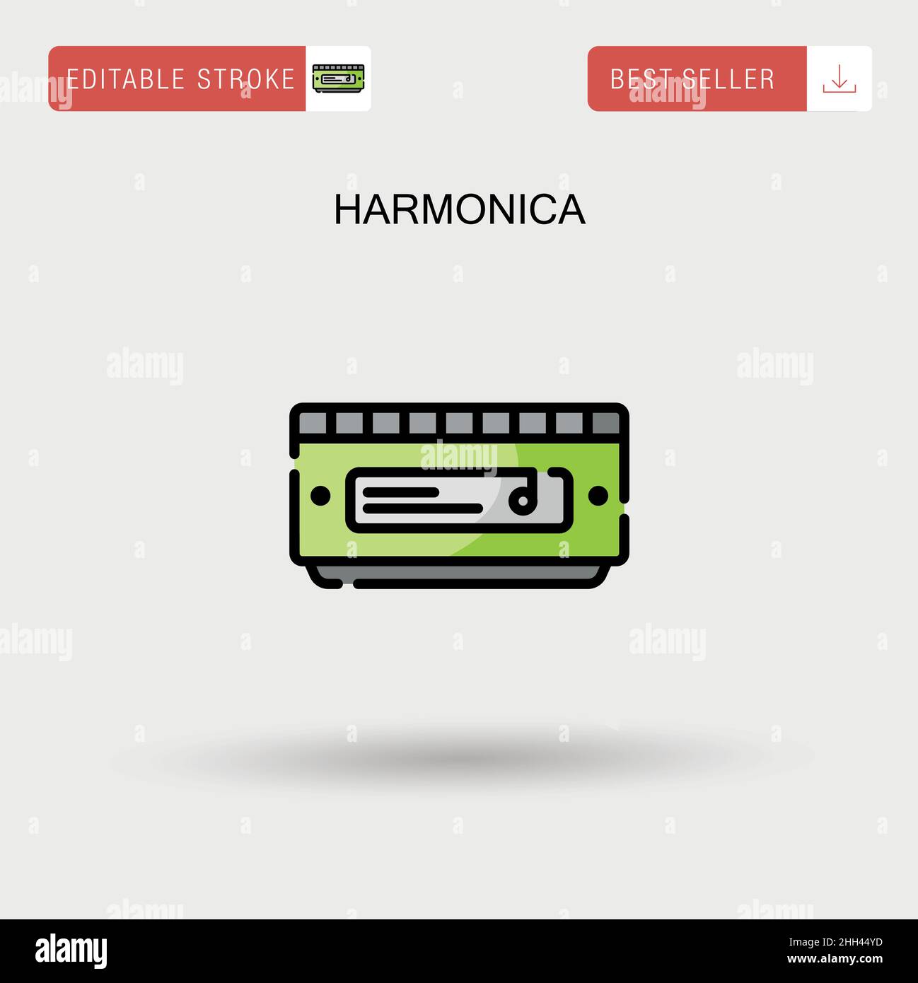 Harmonica Simple vector icon Stock Vector Image & Art - Alamy