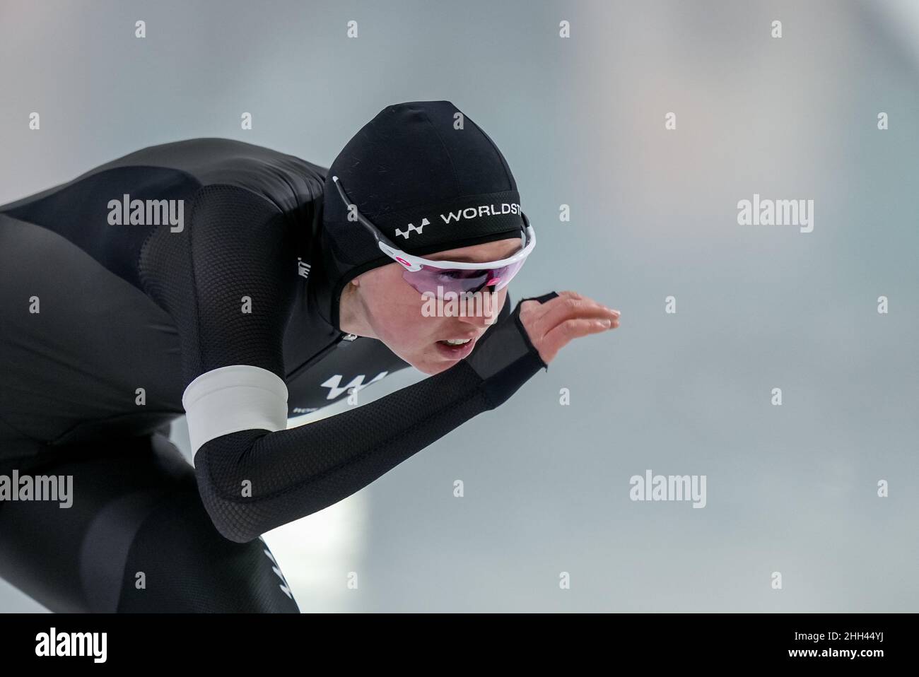 HEERENVEEN, NETHERLANDS - JANUARY 23: Merel Conijn of team Worldstream ...
