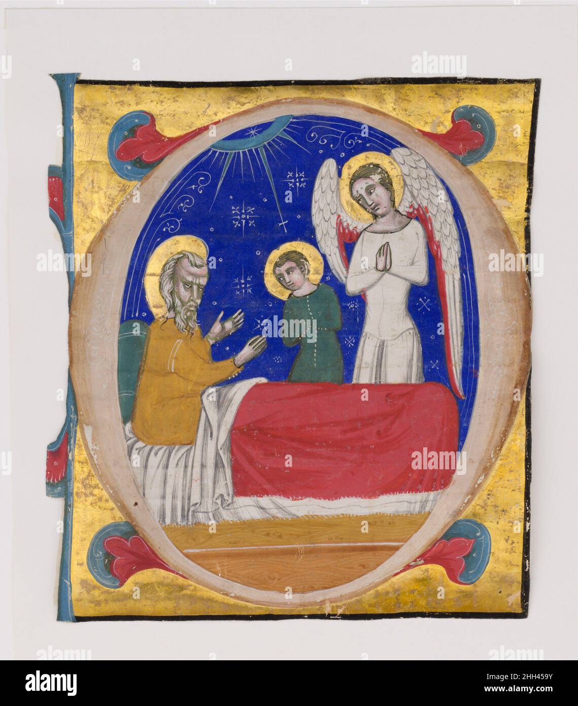 Manuscript Illumination with Tobit, Tobias, and the Archangel Raphael ...