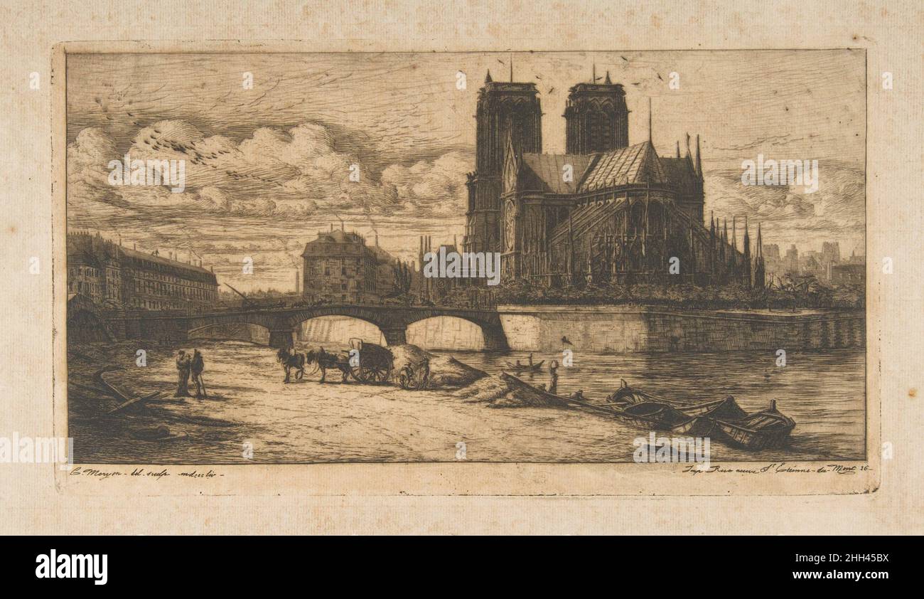 The Apse of Notre-Dame, Paris 1854 Charles Meryon French. The Apse of ...