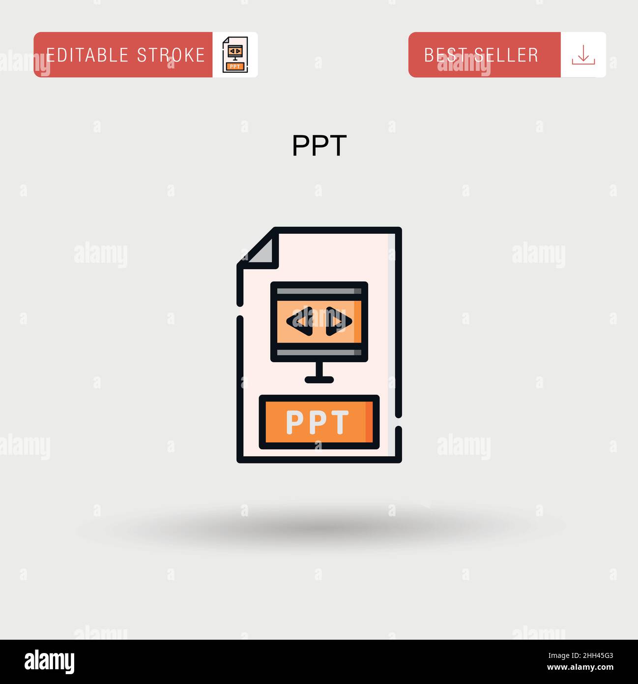 Ppt Simple vector icon Stock Vector Image & Art - Alamy