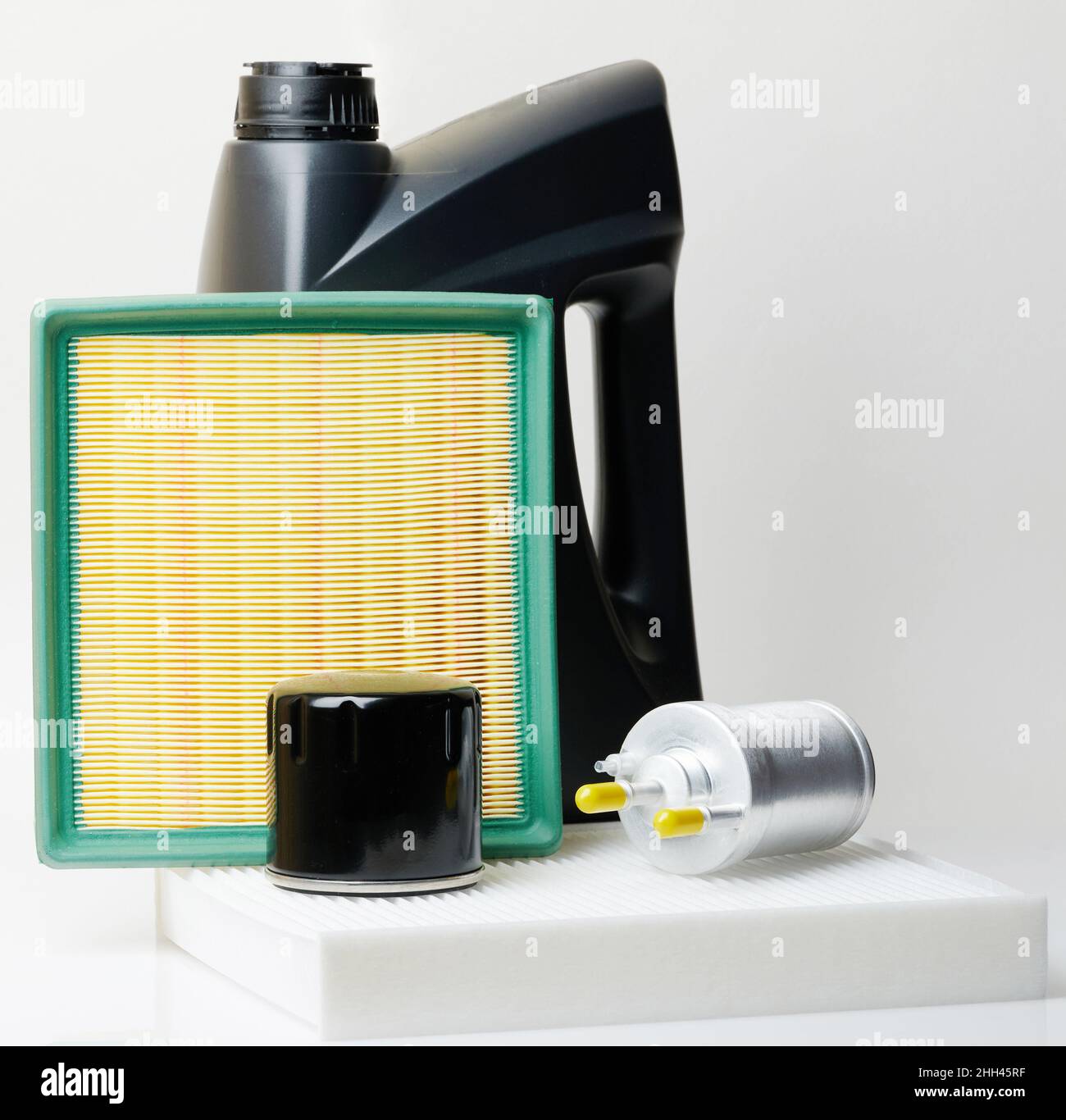 Car maintenance service theme. Spare car filter parts isolated Stock ...