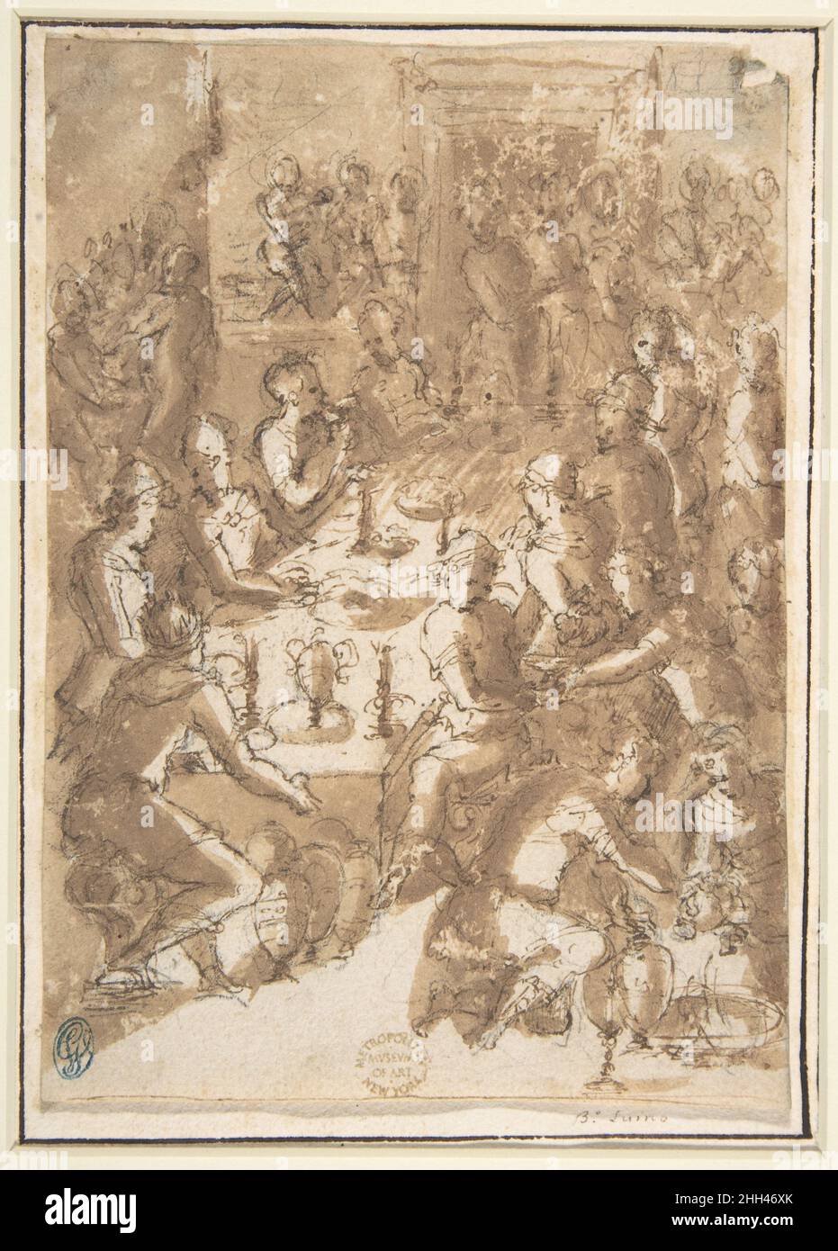 The Feast of Belshazzar (Daniel 5:1-4) 1560–1631 attributed to Giovanni ...