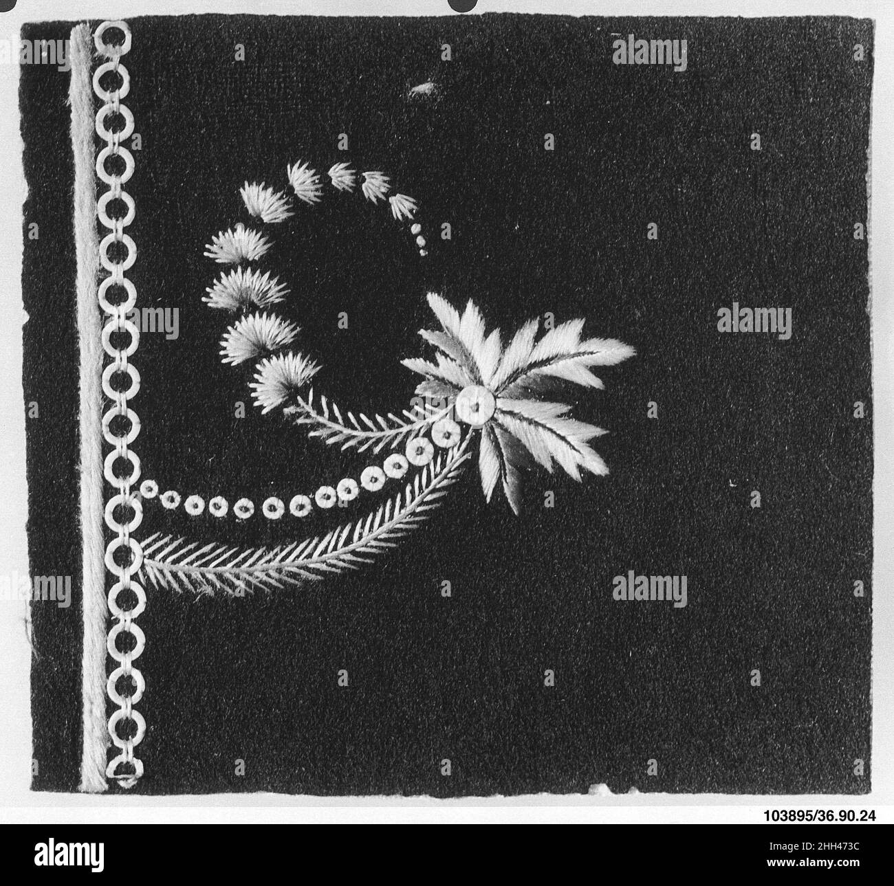 Embroidery sample for a man’s suit ca. 1785 French. Embroidery sample ...