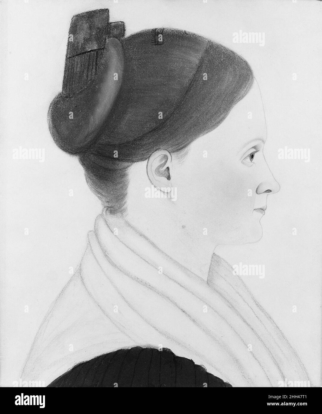 Profile of a Woman ca. 1835 American. Profile of a Woman 12993 Stock ...