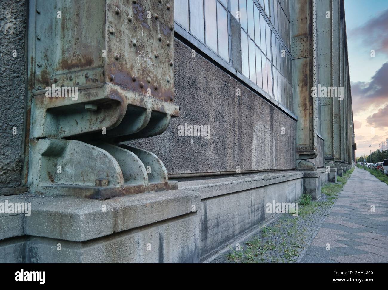 AEG turbine factory by Peter Behrens, 1909, Berlin, Germany Stock Photo ...