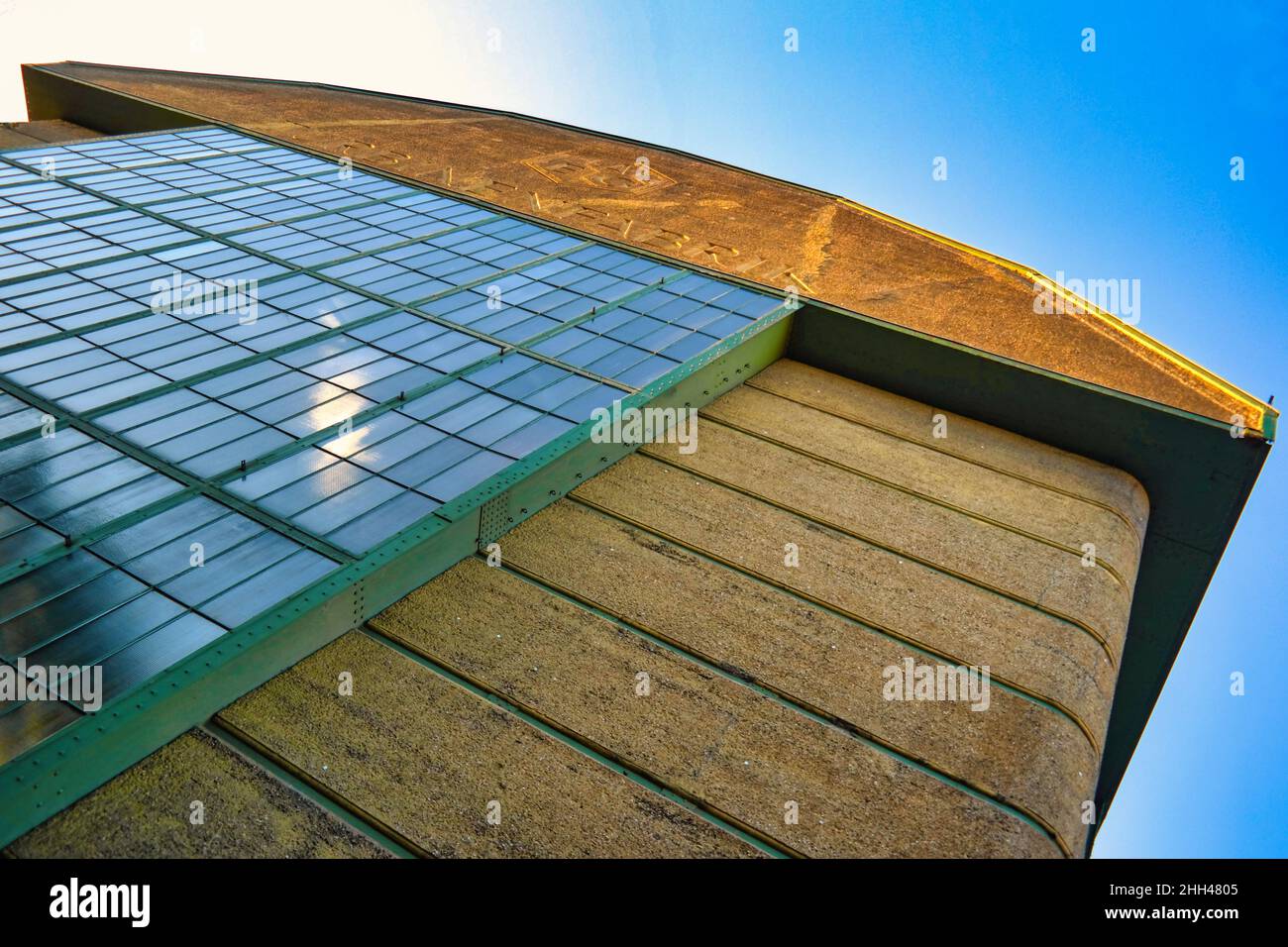 AEG turbine factory by Peter Behrens, 1909, Berlin, Germany Stock Photo ...