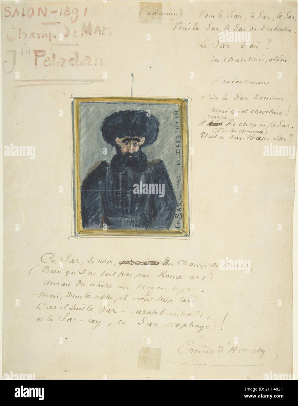 Satirical Drawing of the Sâr Joséphin Peladan 1891 After Marcellin ...