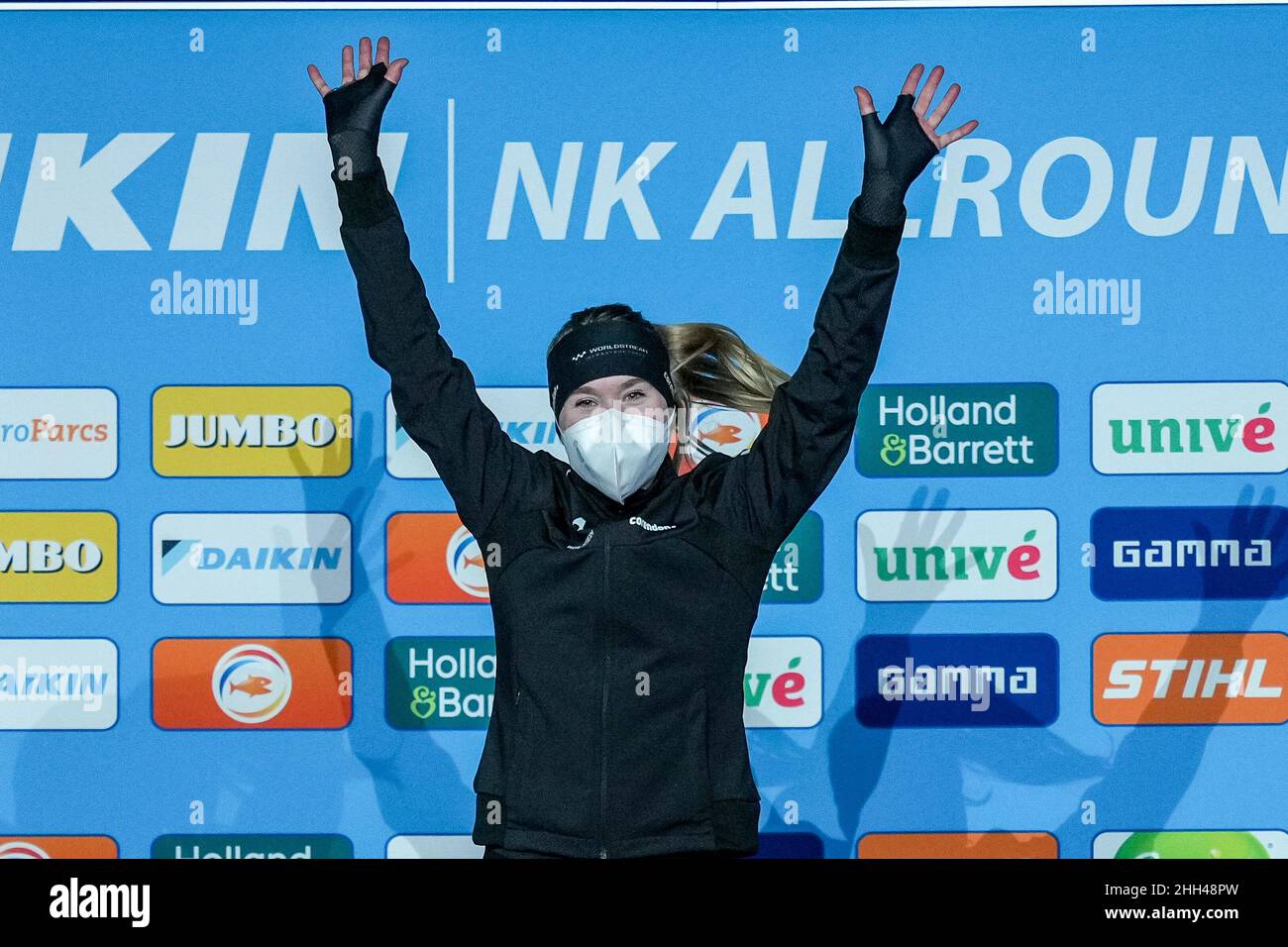 HEERENVEEN, NETHERLANDS - JANUARY 23: Merel Conijn of team Worldstream ...