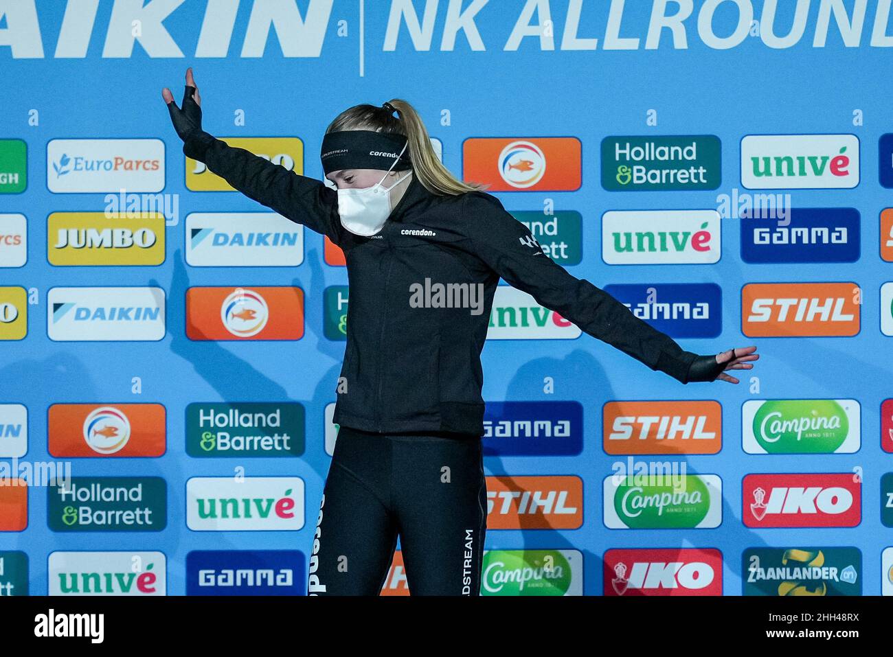 HEERENVEEN, NETHERLANDS - JANUARY 23: Merel Conijn of team Worldstream ...