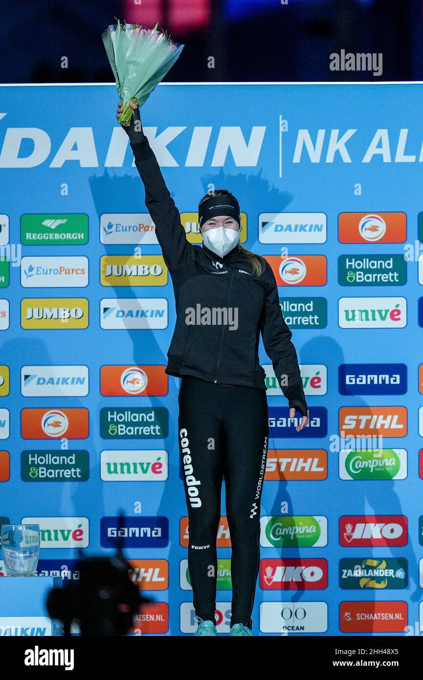 HEERENVEEN, NETHERLANDS - JANUARY 23: Merel Conijn of team Worldstream ...