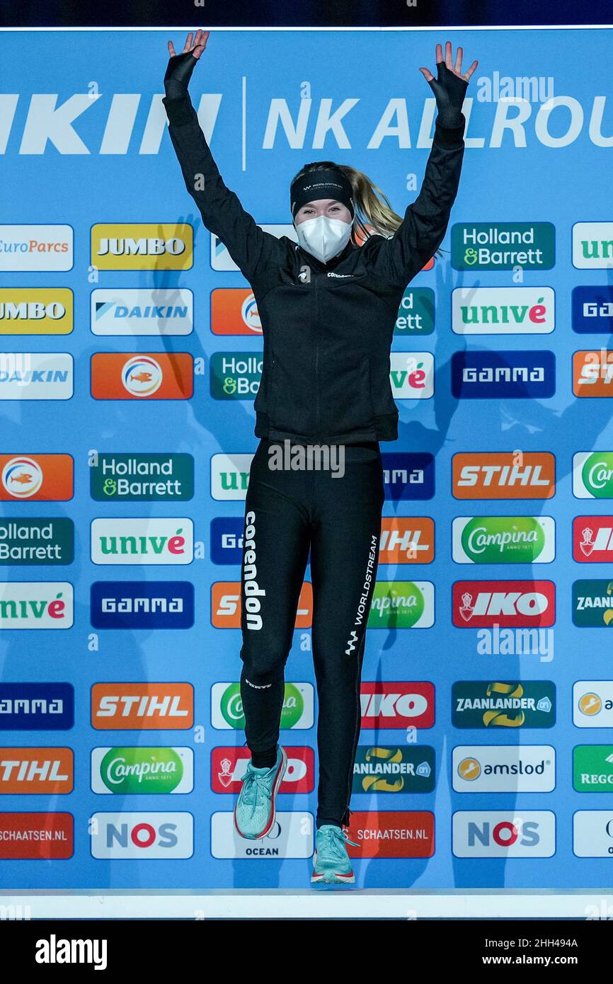 HEERENVEEN, NETHERLANDS - JANUARY 23: Merel Conijn of team Worldstream ...