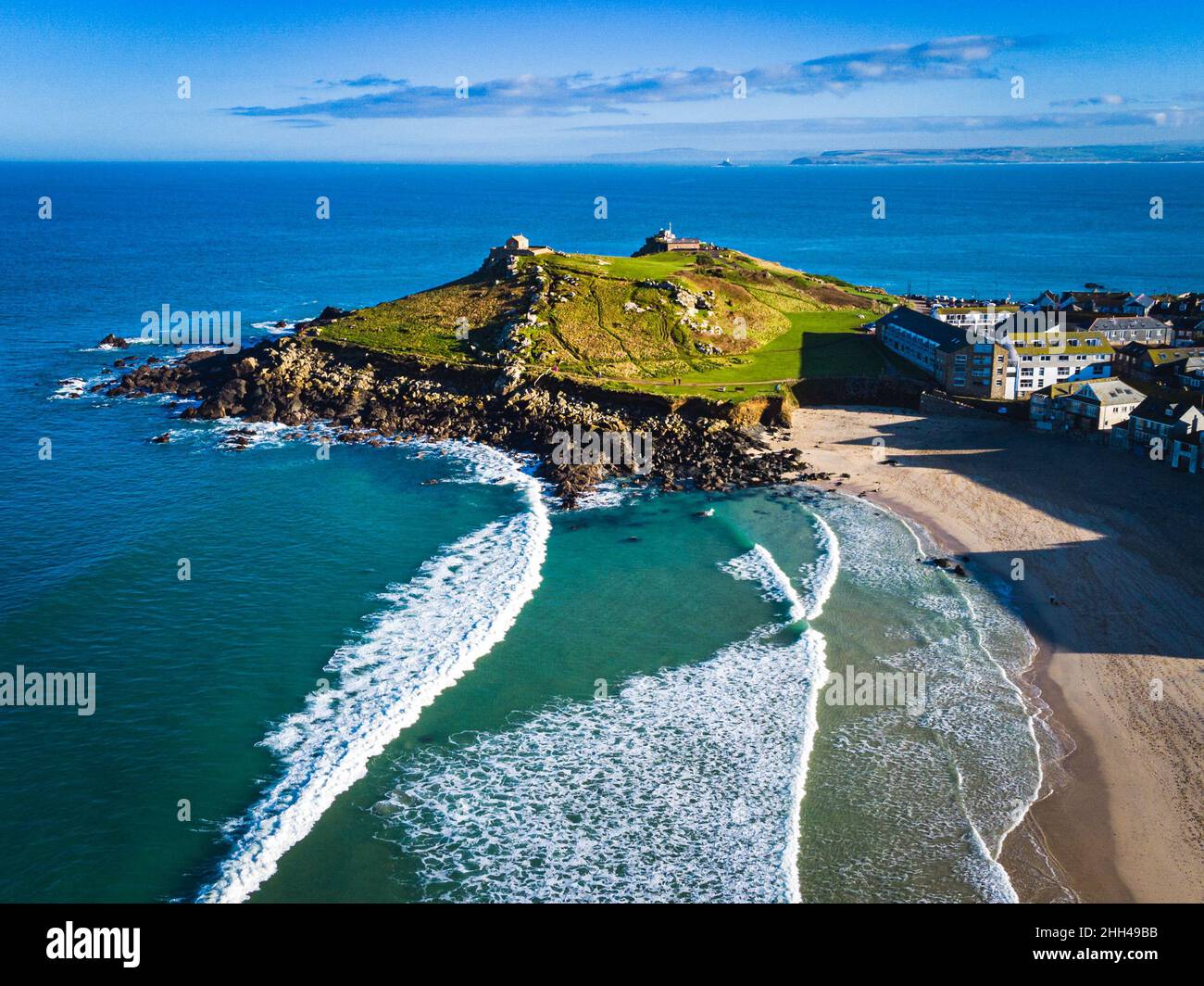 The Island in St Ives Stock Photo - Alamy